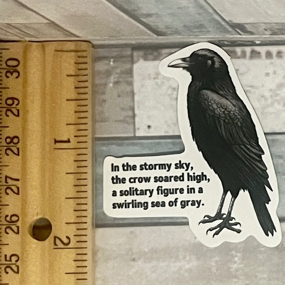 Office | 110 Raven Black Crow Reusable Waterproof Vinyl Sticker Decal ...